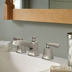 Moen 84926SRN Conway Two-Handle Widespread Bathroom Sink Faucet with Valve Included, Spot Resist Brushed Nickel