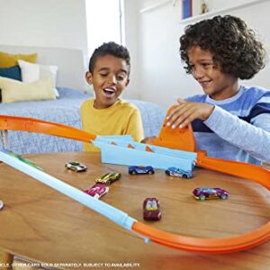 Hot Wheels Toy Car Track Set, Rapid Raceway Champion, Multi-Car Racing, Connects to Other Sets, 1:64 Scale Car