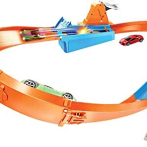 Hot Wheels Toy Car Track Set, Rapid Raceway Champion, Multi-Car Racing, Connects to Other Sets, 1:64 Scale Car