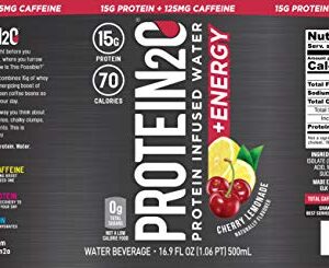 Protein2o 15g Whey Protein Infused Water Plus Energy, Variety Pack, 16.9 oz Bottle (12 Count)