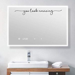 You Look Amazing Mirror Decal Vinyl Decal Bathroom Decor Shower Door Decal 18x2.5 inch