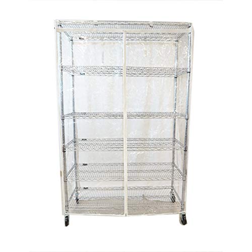 Formosa Covers Storage Shelving Unit Cover See Through PVC, fits Racks 48" W x 24D x 72H All Clear PVC (Cover only)