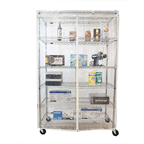 Formosa Covers Storage Shelving Unit Cover See Through PVC, fits Racks 48" W x 24D x 72H All Clear PVC (Cover only)