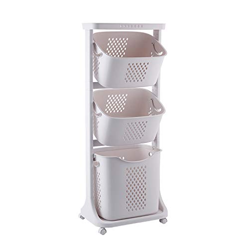 Bretoes Laundry Basket Bathroom Multi-layer Clothes Storage Basket Household Bathroom Simple Storage Shelf Kitchen Shelf Fruit Stand