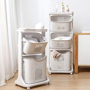 Bretoes Laundry Basket Bathroom Multi-layer Clothes Storage Basket Household Bathroom Simple Storage Shelf Kitchen Shelf Fruit Stand