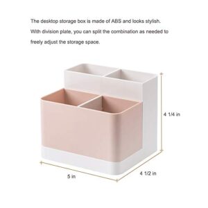 Poeland Desktop Storage Organizer Pencil Card Holder Box Container for Desk, Office Supplies, Vanity Table