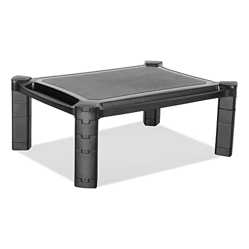 Innovera IVR55051 Large Monitor Stand With Cable Management, 12.99" X 17.1" X 6.6", Black, Supports 22 Lbs