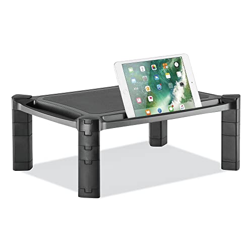 Innovera IVR55051 Large Monitor Stand With Cable Management, 12.99" X 17.1" X 6.6", Black, Supports 22 Lbs