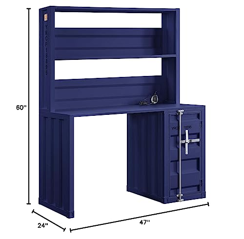 ACME Cargo Desk & Hutch - - Blue