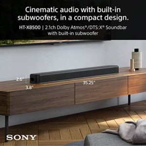 Sony HTX8500 2.1ch Dolby Atmos/DTS:X Soundbar with Built-in subwoofer, Black