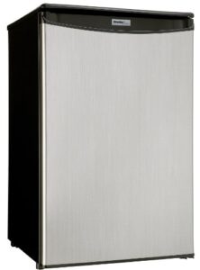 danby dar044a4bsldd-6 4.4 cu.ft. mini fridge, compact all refrigerator for bedroom, living room, bar, dorm, kitchen-in stainless steel look, stainless