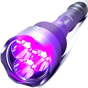 uvbeast new v3 385-395nm black light uv flashlight - high power upgraded triple broad band leds best for professional/commercial use - usa stock - uk design