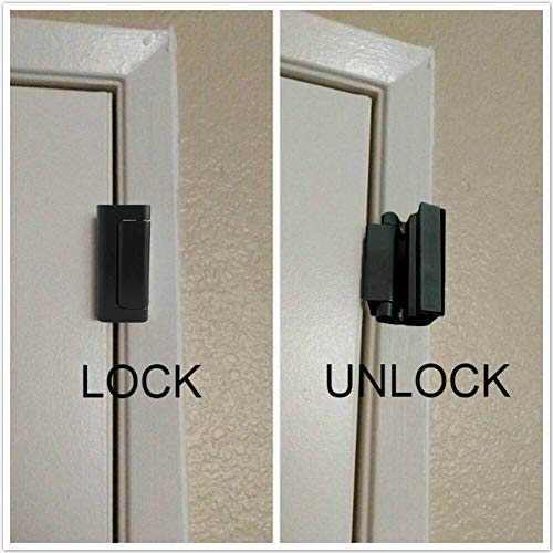 TOYFUL 2 Pack Door Reinforcement Locks with 8 Screws, Home Security Door Lock for Toddler, Childproof Door Lock Night Lock Withstand 800 Lbs Black