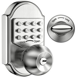 megaflint keyless entry door lock deadbolt keypad mechanical stainless steel (pass code or key) 100% mechanical, no electronic