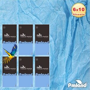 PMLAND Premium Quality Gift Wrapping Paper - Sky blue - 20 Inches x 26 Inches 60 Sheets