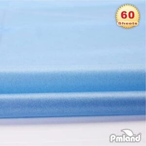 PMLAND Premium Quality Gift Wrapping Paper - Sky blue - 20 Inches x 26 Inches 60 Sheets