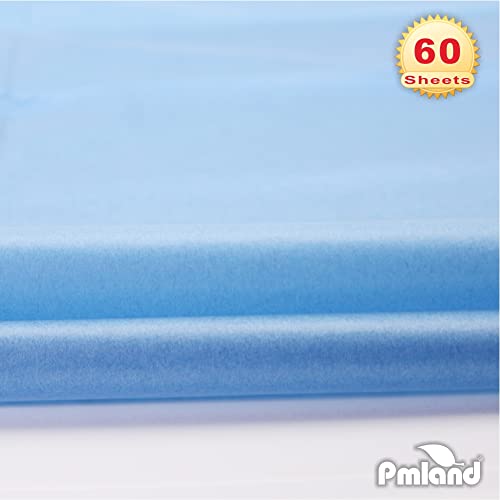 PMLAND Premium Quality Gift Wrapping Paper - Sky blue - 20 Inches x 26 Inches 60 Sheets