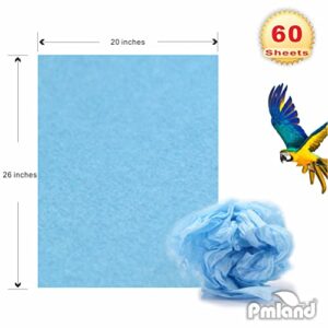 PMLAND Premium Quality Gift Wrapping Paper - Sky blue - 20 Inches x 26 Inches 60 Sheets