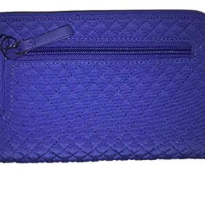 Vera Bradley Iconic RFID Turnlock Wallet in Gage Blue Microfiber