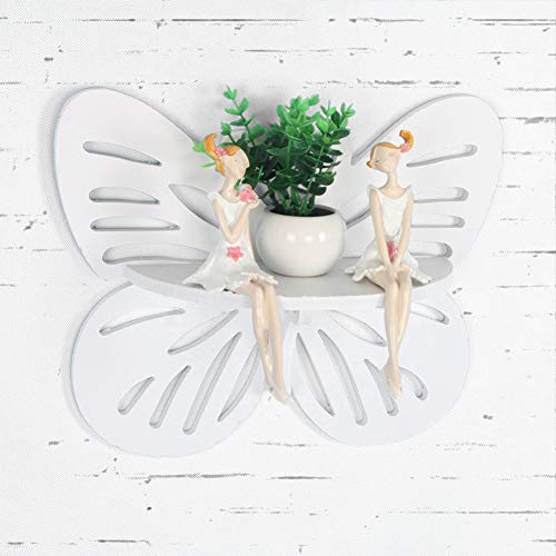 Home Decoration Rack, Butterfly Shape Storage Rack Wall Shelf Rural Style Home Decoration