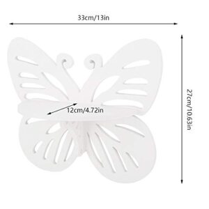 Home Decoration Rack, Butterfly Shape Storage Rack Wall Shelf Rural Style Home Decoration