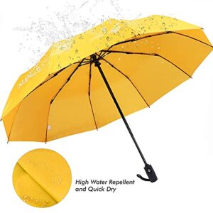 ZOMAKE Compact Travel Umbrella,10 Ribs Windproof Folding Umbrella, Automatic Small Umbrellas for Rain