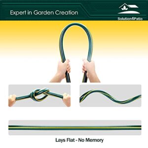 Solution4Patio Homes Garden 3/4 in. x 25 ft. Garden Hose, Brass Fittings, No Kink, No Leaking, Heavy Duty, High Water Pressure, for Extremely Weather 12 Year Warranty, No DOP, Environmental-Friendly