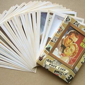 Halloluck 64 Pcs Vintage Retro Classic Movie Postcards for Worth Collecting, Collectable Vintage Postcards Bulk Pack, 2 Set