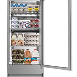 KoolMore - RIR-1D-GD 29" Stainless Steel 1 Glass Door Commercial Reach-in Refrigerator Cooler - 23 cu. ft