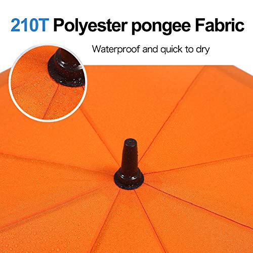 Doubwell golf umbrella large size 68 inches air vent double canopy windproof automatic straight rain umbrellas (orange/black)