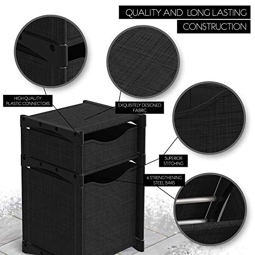 9 Cube Organizer | Set of Storage Cubes Included | DIY Closet Organizer Bins | Cube Organizers and Storage Shelves Unit | Closet Organizer for Bedroom, Playroom, Livingroom, Office, Dorm (Black)