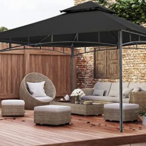 MASTERCANOPY Outdoor Garden Gazebo for Patios with Stable Steel Frame(11x11, Black)