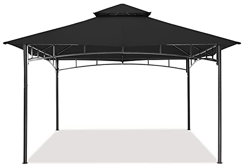 MASTERCANOPY Outdoor Garden Gazebo for Patios with Stable Steel Frame(11x11, Black)