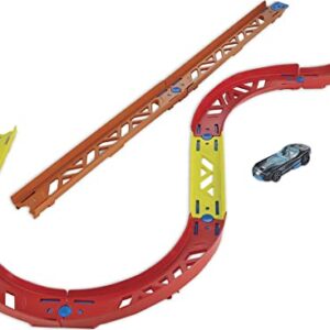 Hot Wheels Track Builder Unlimited Playset Premium Curve Pack, 16 Component Parts & 1:64 Scale Toy Car