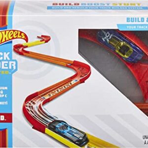 Hot Wheels Track Builder Unlimited Playset Premium Curve Pack, 16 Component Parts & 1:64 Scale Toy Car