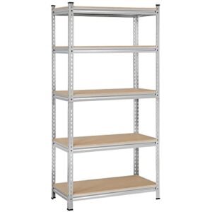 topeakmart 5-shelf adjustable storage shelves heavy duty, garage shelving units and storage, 36" w x 18" d x 73" h