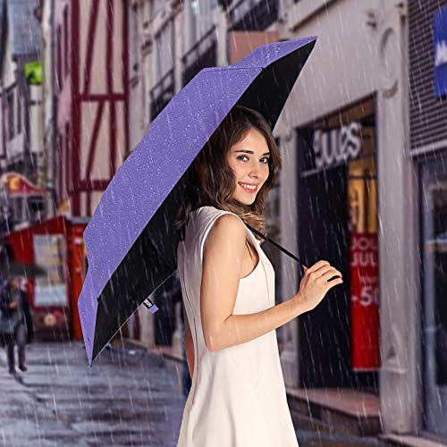 Yoobure Small Mini Umbrella with Case Light Compact Design Perfect for Travel Lightweight Portable Parasol Outdoor Sun&Rain Umbrellas