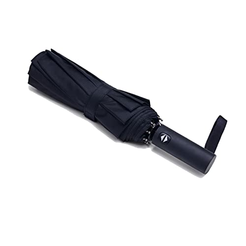 PFFY Travel Compact Umbrella Windproof Lightweight Automatic Strong and Portable Small Folding Collapsible Umbrellas for Rain - Men and Women NavyBlack