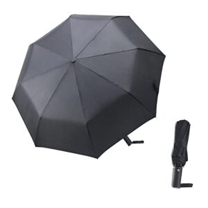 PFFY Travel Compact Umbrella Windproof Lightweight Automatic Strong and Portable Small Folding Collapsible Umbrellas for Rain - Men and Women NavyBlack