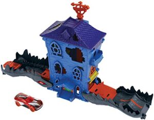 hot wheels croc mansion attack, playset, multi (gjk91)