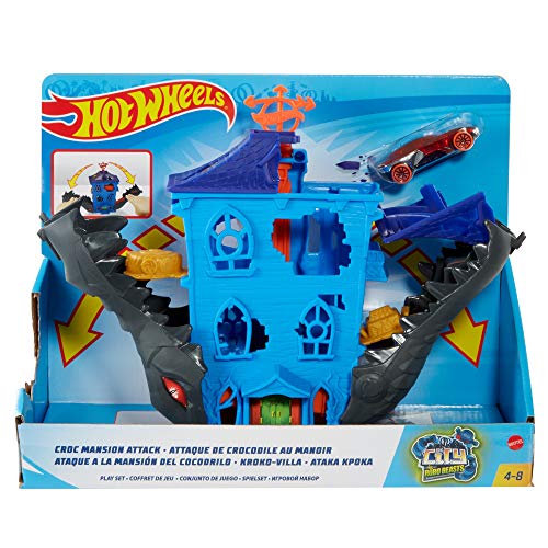 Hot Wheels Croc Mansion Attack, Playset, Multi (GJK91)