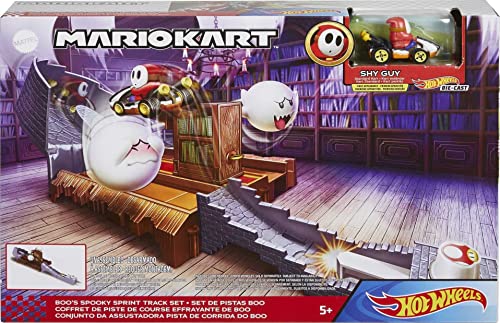 Hot Wheels Mario Kart Track Set Assortment 4 different tracks with Mario Kart 1:64 scale vehicles and nemesis from video game gift for kids 3 years and older