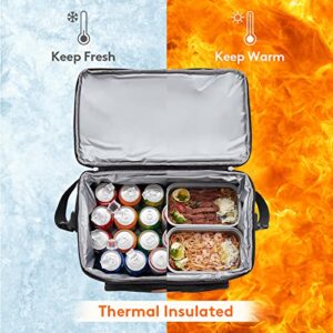 Lifewit Large Cooler Bag 27/32/48 Cans Insulated Lunch Bag Lightweight Portable Cool Bag Double Layer for Picnic, Beach, Work, Trip