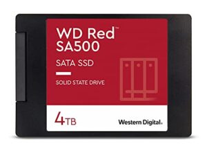 western digital 4tb wd red sa500 nas 3d nand internal ssd - sata iii 6 gb/s, 2.5"/7mm, up to 560 mb/s - wds400t1r0a, solid state hard drive