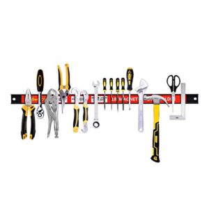 Magnetic Tool Holder 18 Inch 8 Pack Heavy Duty Magnet Tool Bar Strip Rack Wall Mount Red