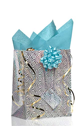 Crown 480 Sheets Bulk Pack Light Blue Tissue Paper Gift Wrap - Ream of Paper - 15 inch. x 20 inch. Wrapping Tissue Paper - for Scrapbooking Paper, Art n Crafts, Wrapping Christmas Gifts and More!!