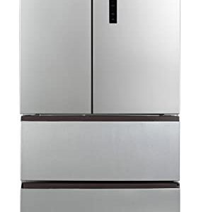 Hamilton Beach HBFR1504 Full Size Counter Depth Refrigerator with Two Freezer Drawers, 17.9 cu ft, Stainless