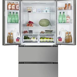 Hamilton Beach HBFR1504 Full Size Counter Depth Refrigerator with Two Freezer Drawers, 17.9 cu ft, Stainless