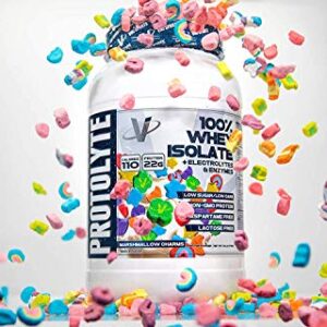 VMI Sports | ProtoLyte Whey Isolate Protein Powder | Low Calorie Whey Protein Powder for Weight Loss | Protein Powder for Muscle Gain | Digestive Enzymes | Non-GMO (Marshmallow Charms, 4.6 Pounds)