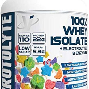 VMI Sports | ProtoLyte Whey Isolate Protein Powder | Low Calorie Whey Protein Powder for Weight Loss | Protein Powder for Muscle Gain | Digestive Enzymes | Non-GMO (Marshmallow Charms, 4.6 Pounds)